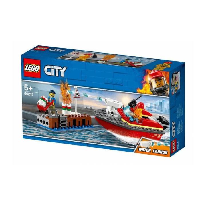Lego City Barco de Bomberos Llamas en el Muelle Juguete de Construcción ...
