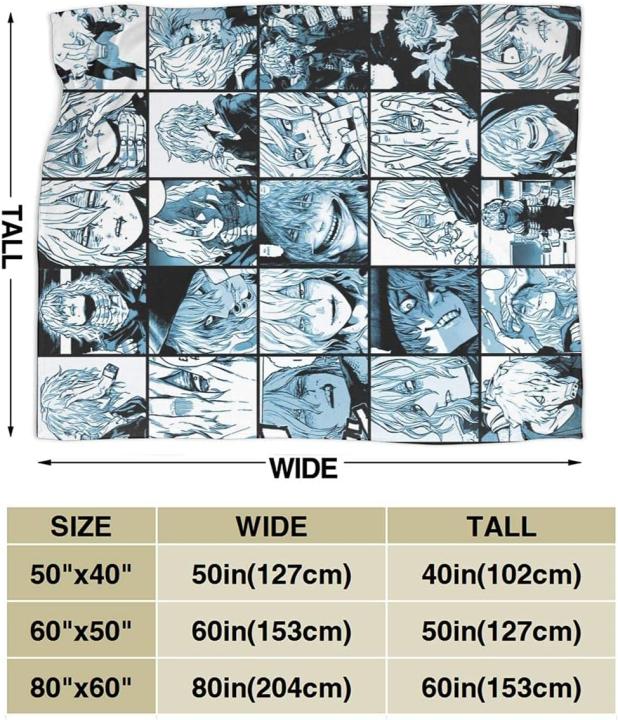 Manta de Heroes MHA Anime Shigaraki para Sofá Tapete Suave Cálido de ...