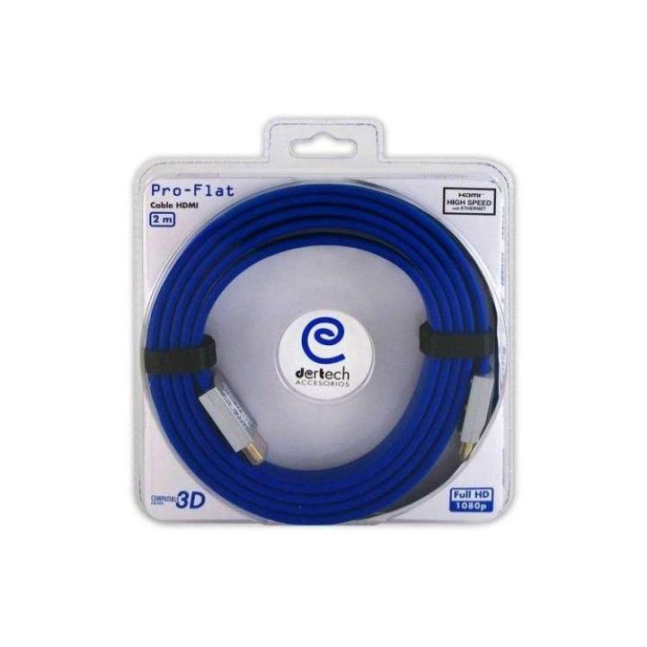 DERTECH CABLE HDMI PRO-FLAT 3D FULL HD | Miravia