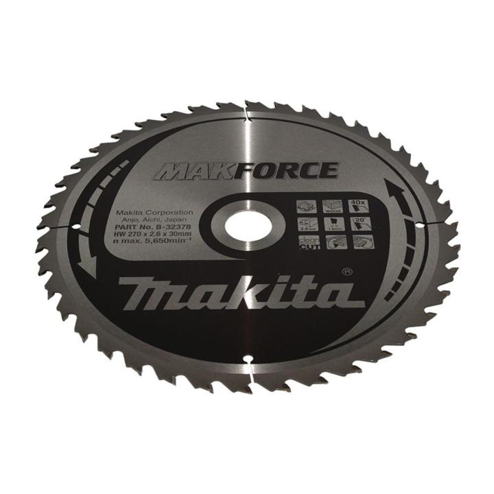 MAKITA - B-32378 Disco sierra circular , Makparace TCT, 270 x 30 mm, 40 ...