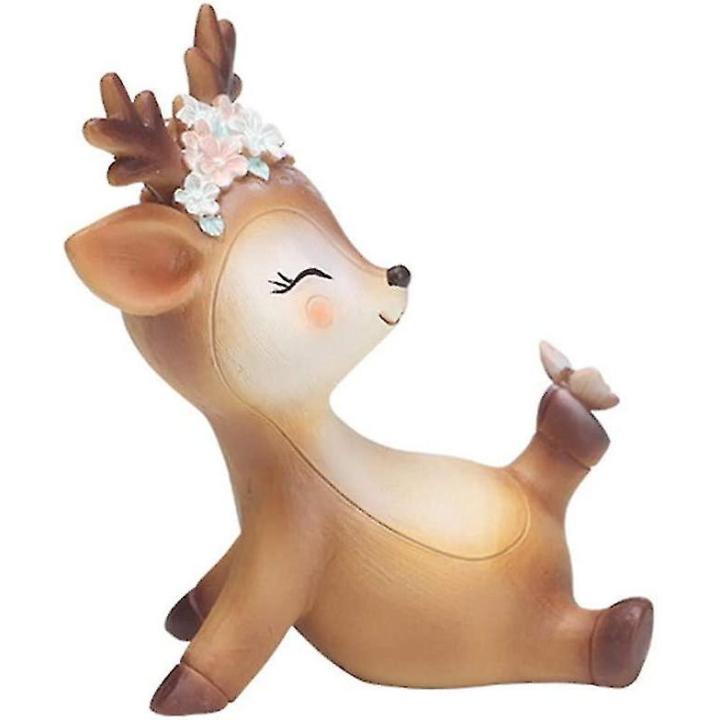 Roogo Figura Decorativa Ciervo Jugetón Encantador para Macetas y Hogar ...