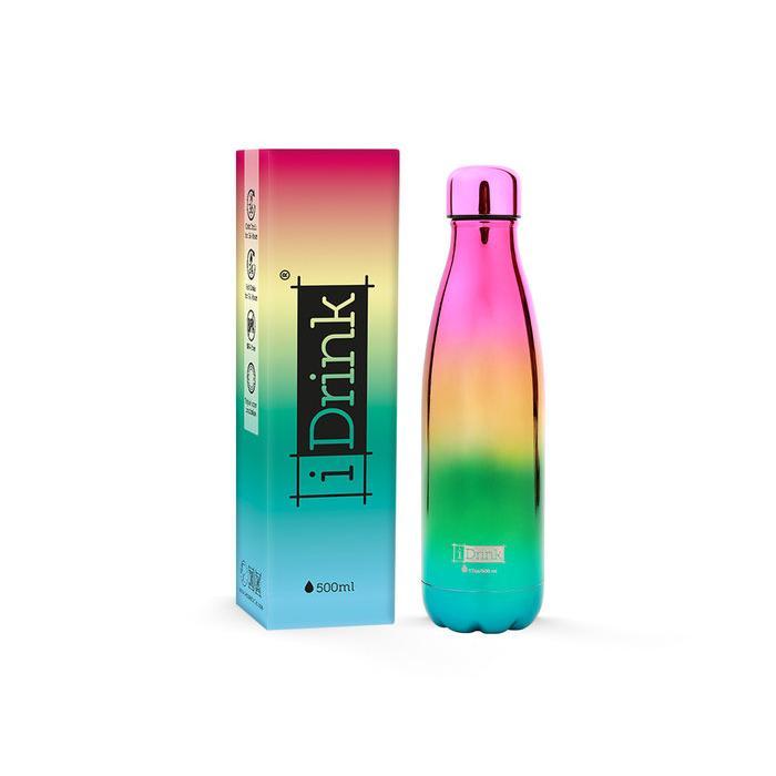 ITOTAL BOTELLA ACERO INOXIDABLE TERMO 500ML METALLIC RAINBOW I DRINK 23 ...