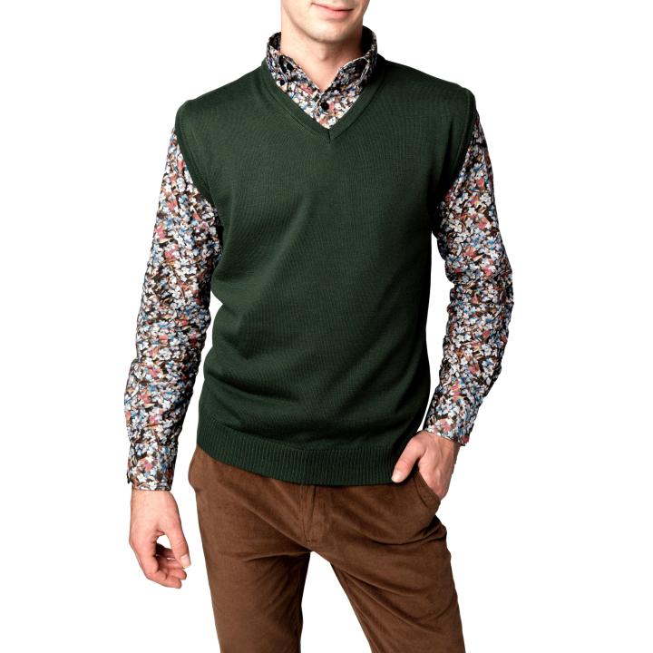 Hackney Chaleco Hombre Lana Merino Cuello Pico | Miravia