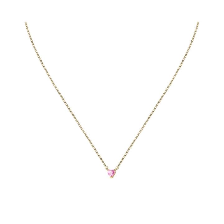 DIAM.HEART YG CHAIN&PEND PINK CZ 38+4CM | Miravia