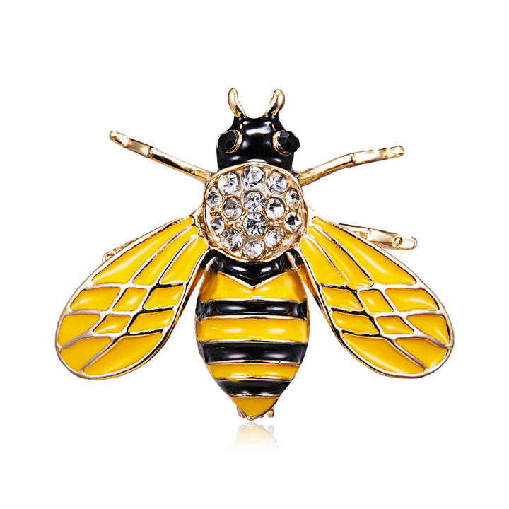 Broche de Abeja de Moda Vintage Joyería de Examen de Esmalte de Cristal ...