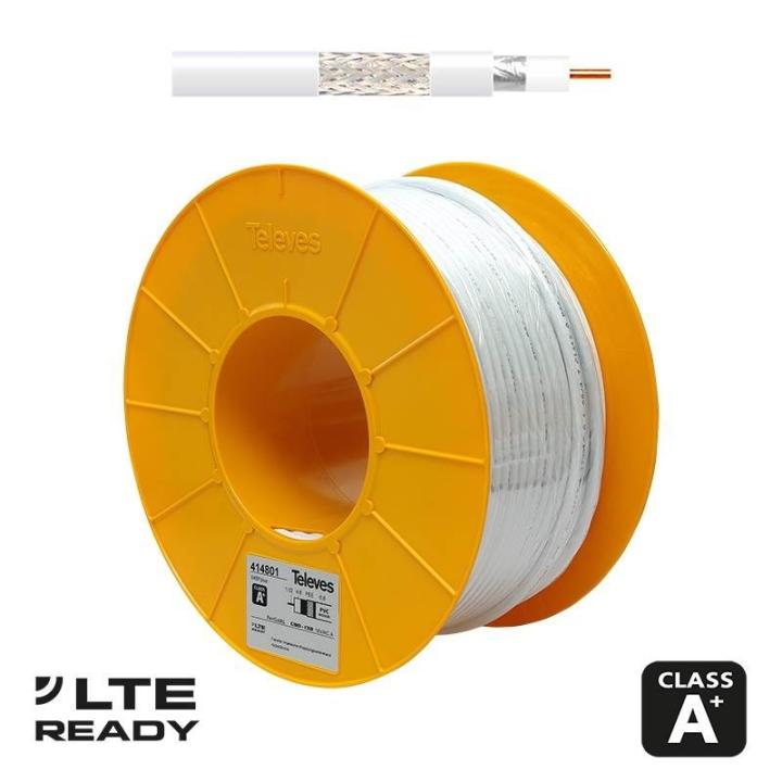 Cable Coaxial TV Sk6fplus Triple Blindaje Blanco 100m Televes | Miravia