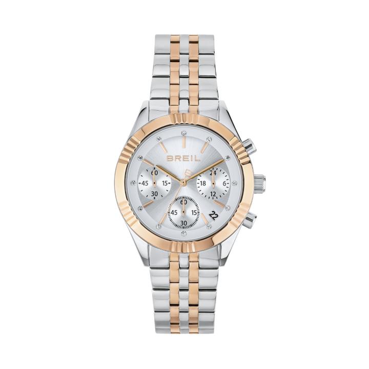 RELOJ DE MUJER BREIL MOVIMIENTO CUARZO CRONÓGRAFO PLATA y PULSERA DE ...