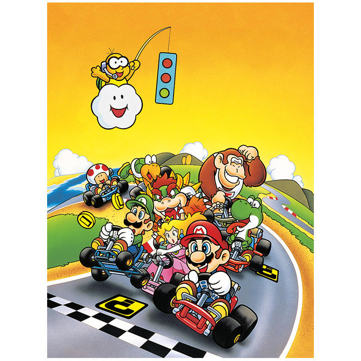SUPER MARIO KART - LIENZO 30X40 RETRO | Miravia