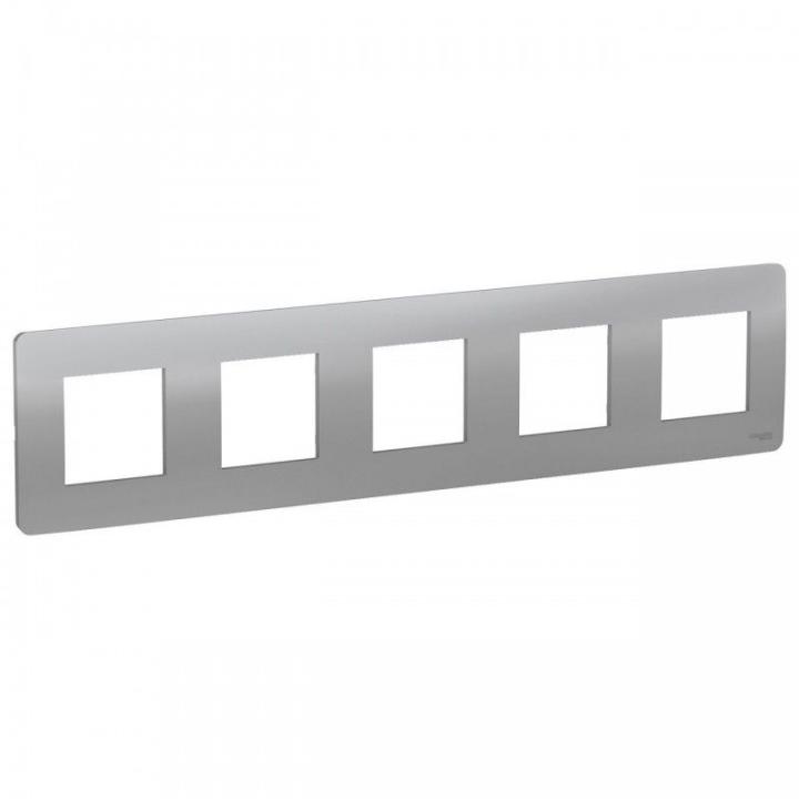Marco 5 Elementos Aluminio Schneider Electric New Unica Studio NU201030 | Miravia