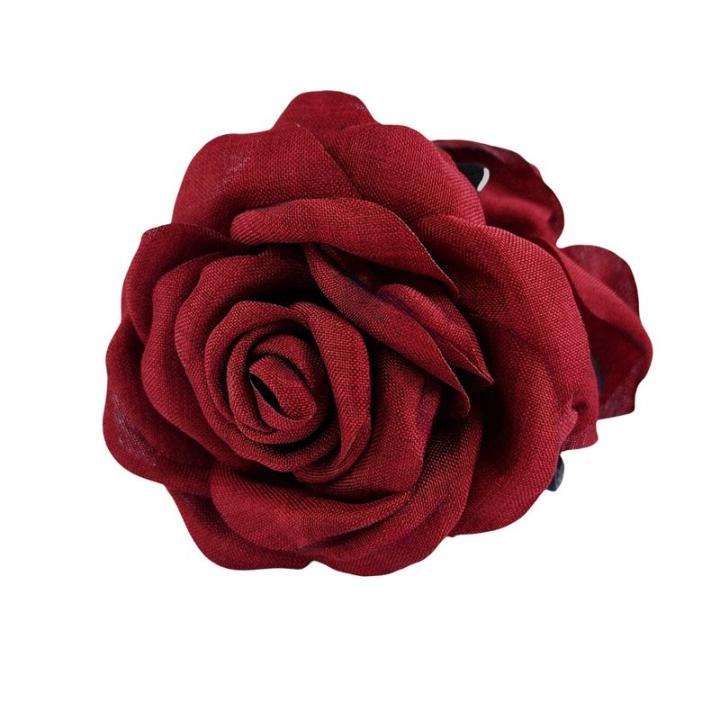 Pinza flor pelo tela granate - Envío Gratis* | Miravia