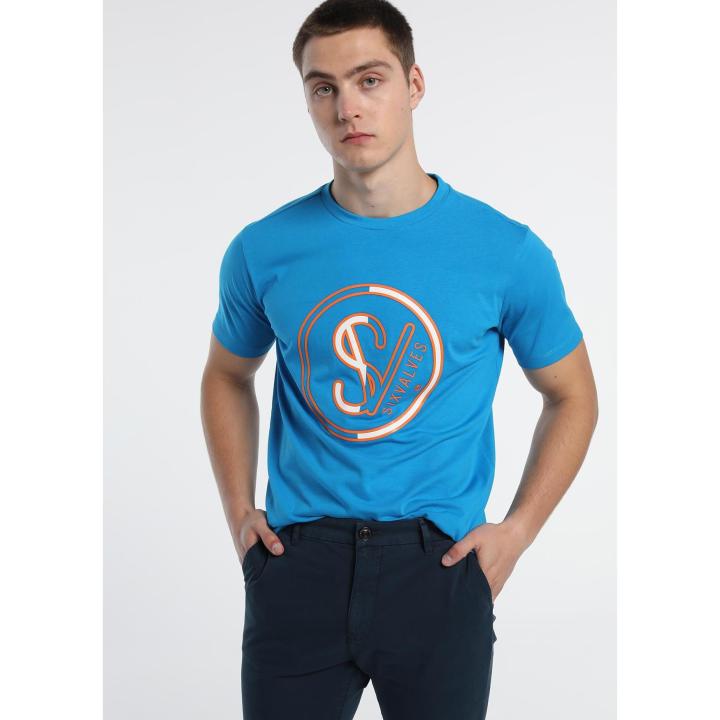 SIX VALVES - Camiseta manga corta lisa con grafica SV | Miravia