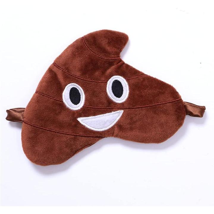 Novedad Funny Poop Emoji Sleep Eye Mask Light Blocking Soft Cómodo ...