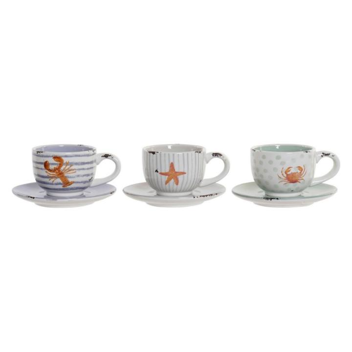 DKD Home Decor-Juego de Tazas de Café DKD Home Decor Metal Dolomita ...