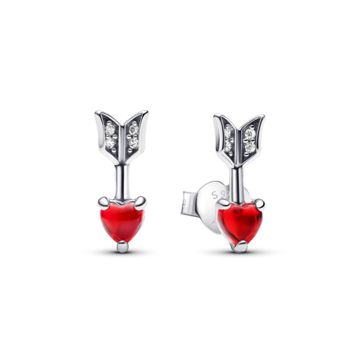 Pendientes pandora corazon flecha rojo - Envío Gratis* | Miravia