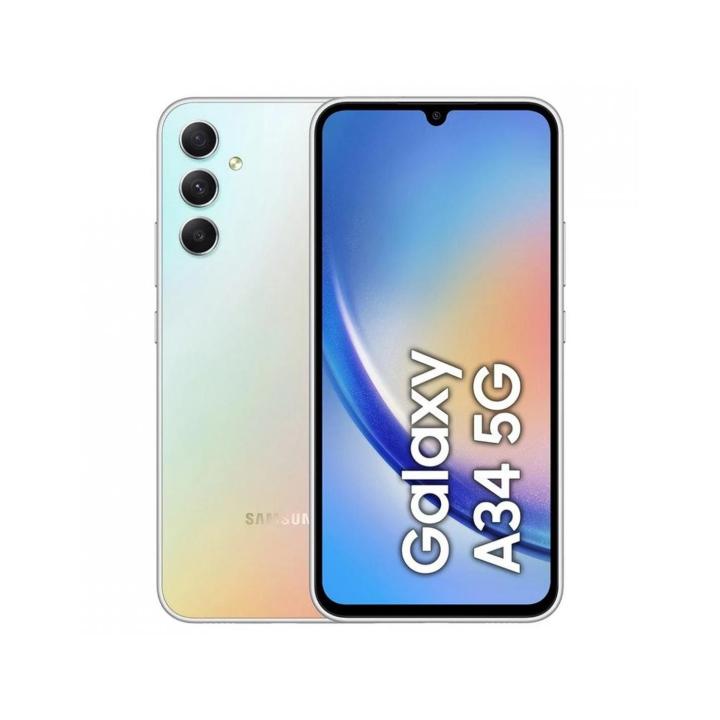 Samsung Galaxy A34 6 - 128GB Plata - Cámara 48MP OIS - Batería 5000mah ...