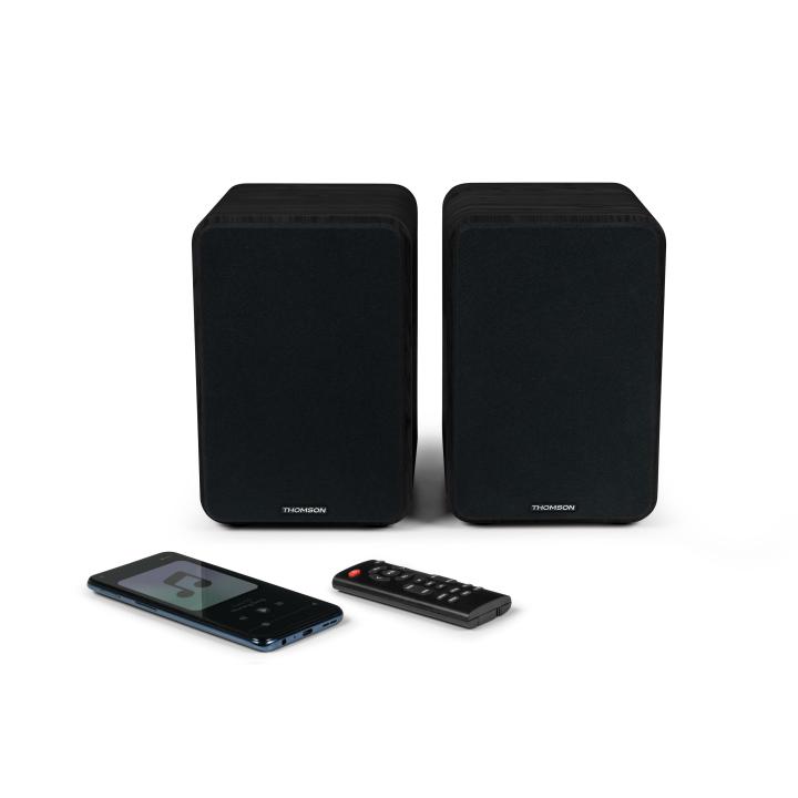 Thomson Juego de 2 altavoces con caja de madera 100W Bluetooth 5.0 2 ...