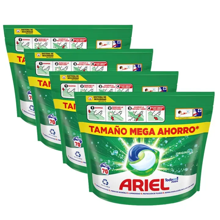 Ariel | Pack Todo En 1 Pods, 280 Cápsulas De Detergente Líquido, Tamaño ...