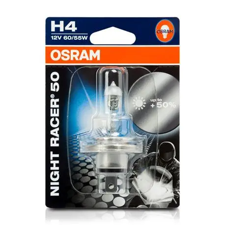 OSRAM 64193NR5-01B - Lámpara Osram H4 60/55W 1 NIGHT RACER +50% | Miravia