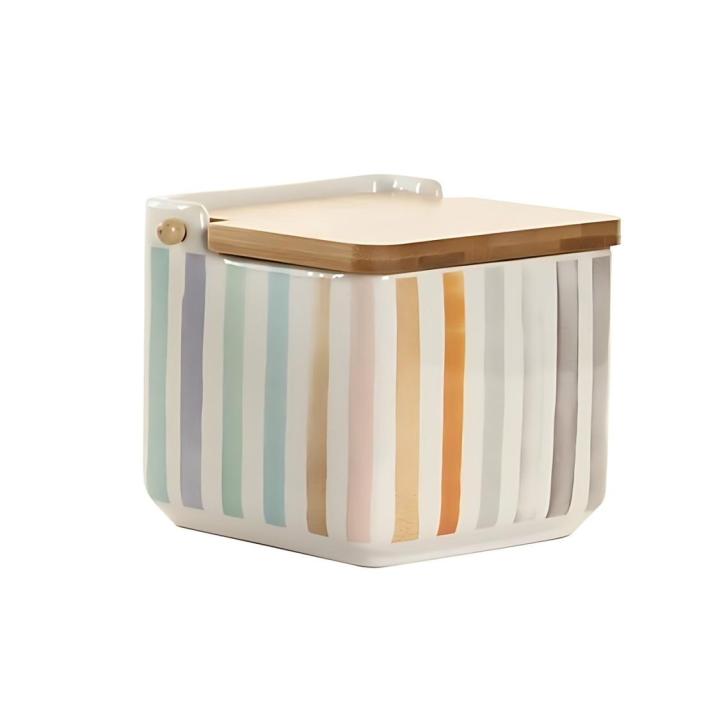 Dcasa Salero de cocina moderno colores urban de ceramica con tapa de ...