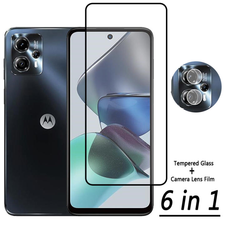 Full Cover Glue Tempered Glass For Motorola Moto G23 Screen Protector ...