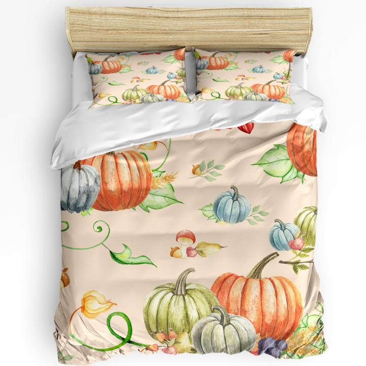 Juego de Ropa de Cama con Diseño de Calabaza para Accarón 3 Piezas ...