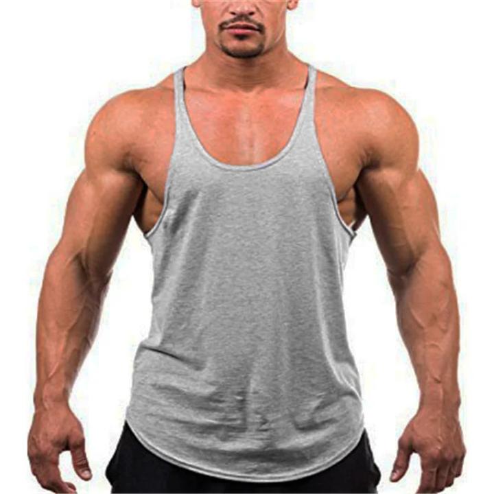 Muscle Guys Gym Clothing Bodybuilding Stringer Tank Top Men Cotton Vest ...