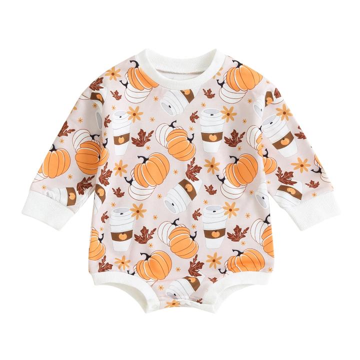 Mono de bebé con calabaza, fantasma estampado, recién nacido ...