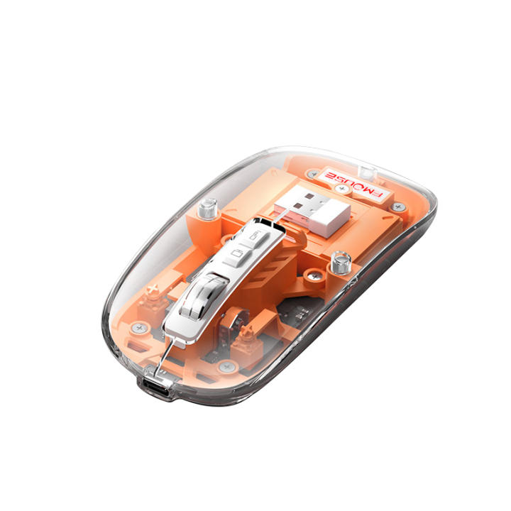 Ratón VAORLO 2.4G Bluetooth Inalámbrico con Pantalla LED Mute ...