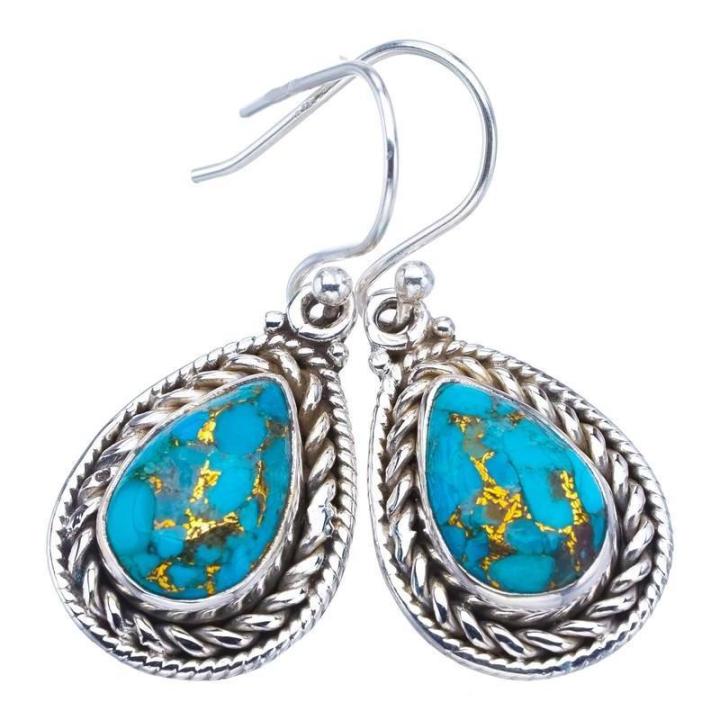 StarGems-pendientes de plata de ley 925 hechos a mano, aretes de cobre ...