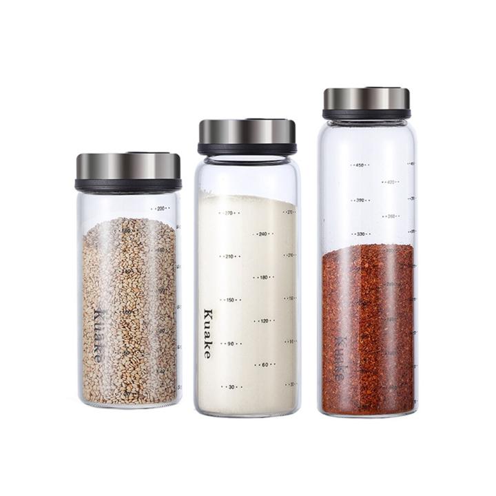 Bote de vidrio de borosilicato de alta calidad para condimentos, salero ...