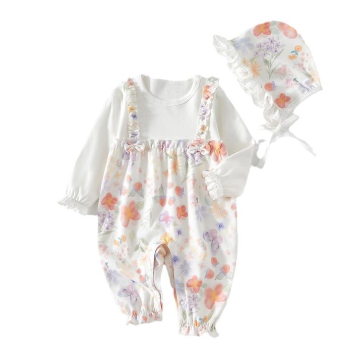 Ropa de Bebé niña primavera, pijama de algodón a cabo lindo, gateando ...