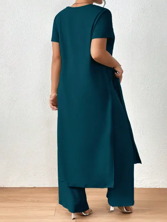 Finjani-conjunto informal de dos piezas para mujer, top de manga corta ...