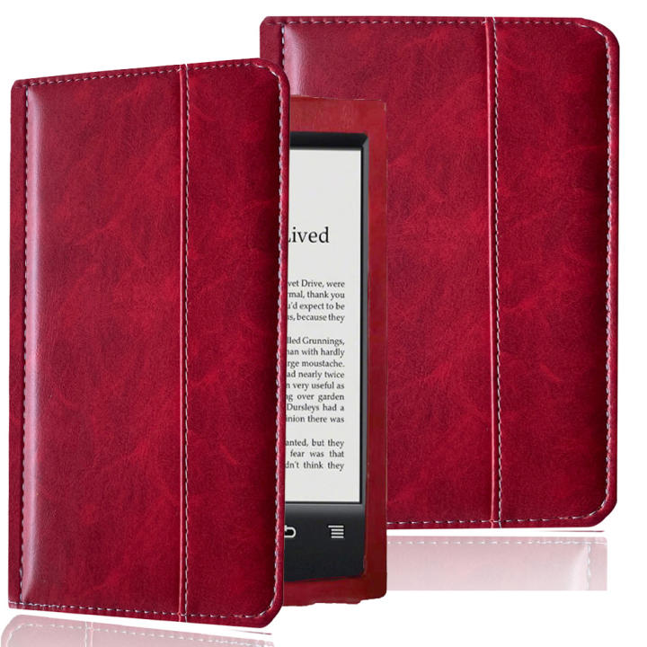 Sony Prs T2 Funda protectora de piel con cierre magnético para lector ...
