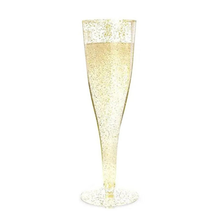 Copa de champán desechable anticaída, 10 piezas, 4,5 OZ/135ml, delgada ...